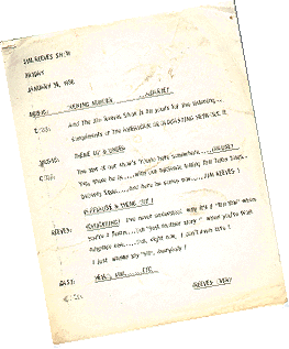 JIM REEVES RADIO SHOW